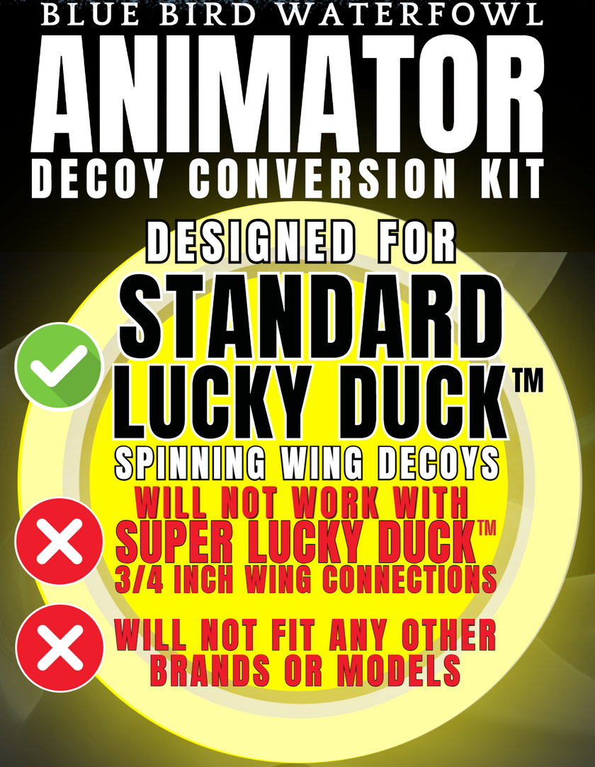 Lucky Duck Animator | Spinning Wing Decoy Conversion Kit – THE ANIMATOR ...